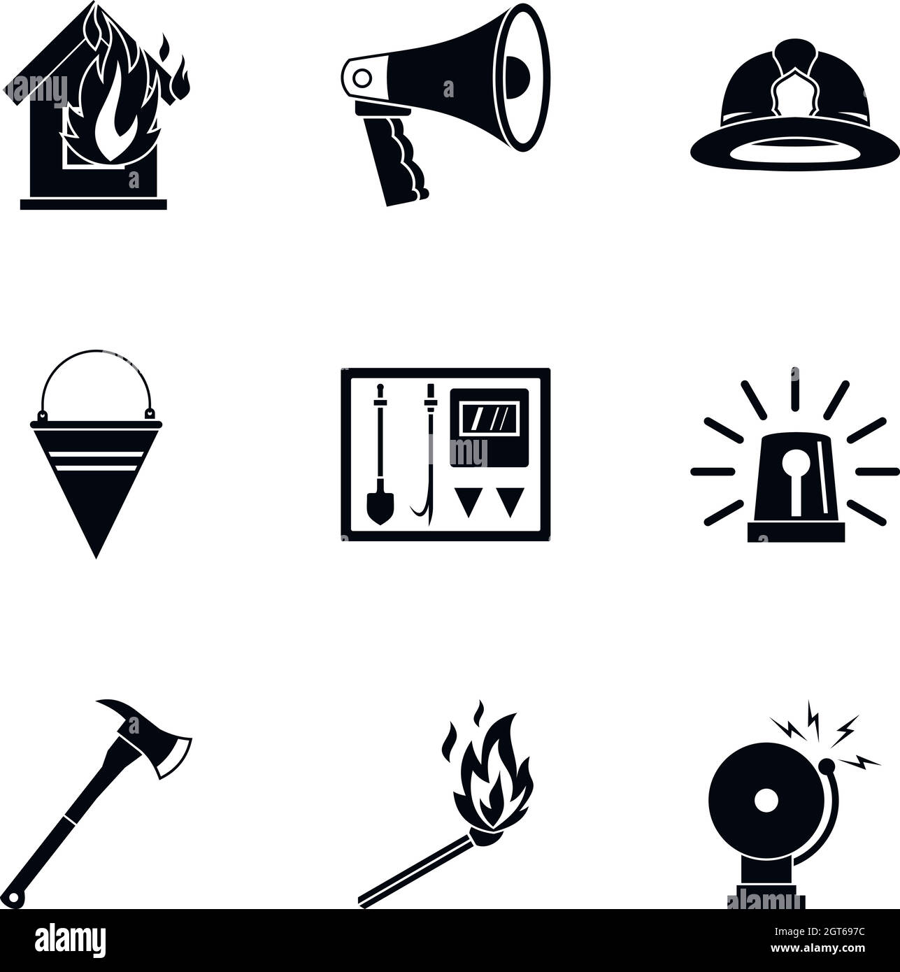 Burning house firefighter Cut Out Stock Images & Pictures - Alamy