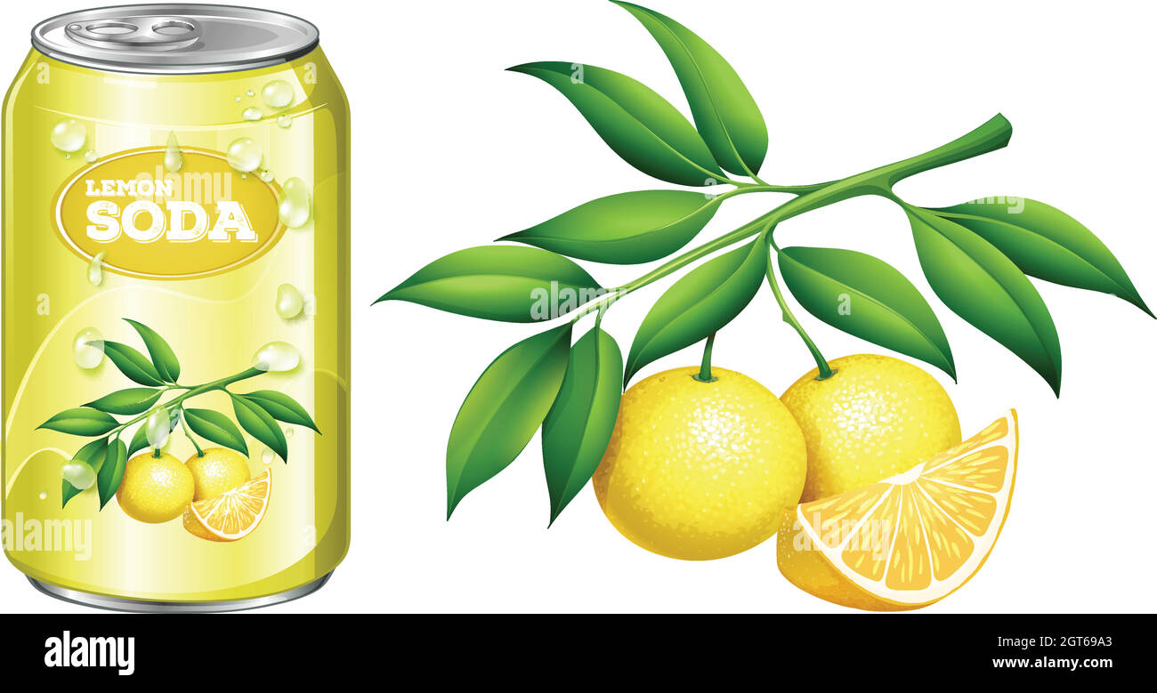 Cold lemon juice in Stock Vector Images - Alamy