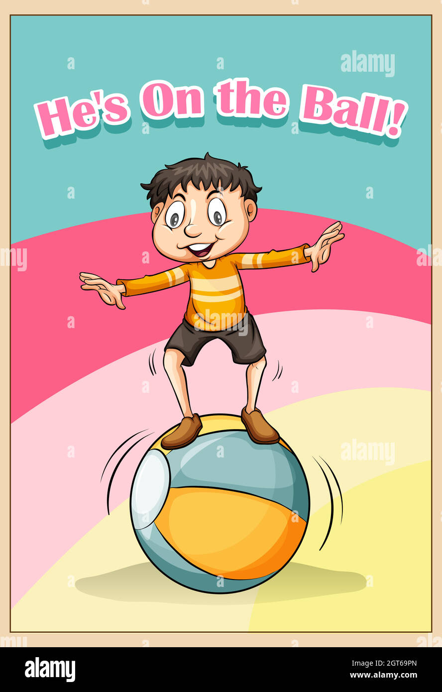 Idiom he on the ball Stock Vector Image & Art - Alamy