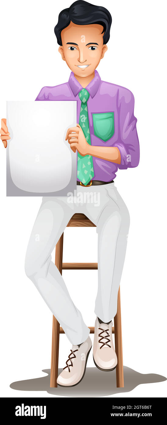 Boy father sitting on Stock Vector Images - Alamy