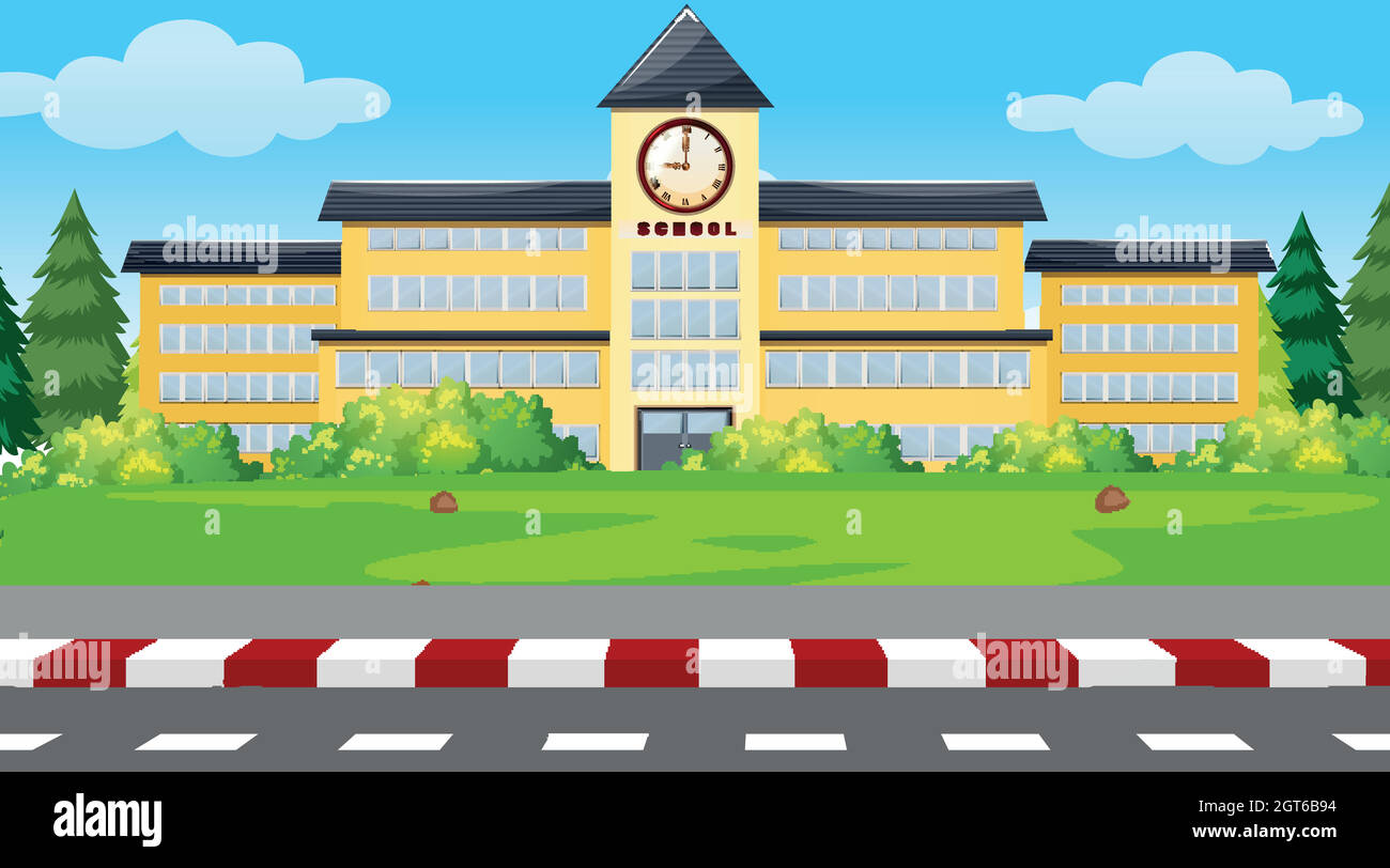 A school building background Stock Vector Image & Art - Alamy