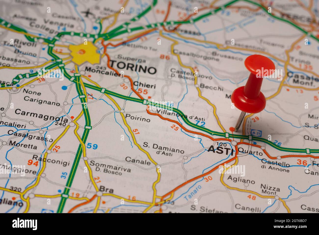 Map of asti hi-res stock photography and images - Alamy