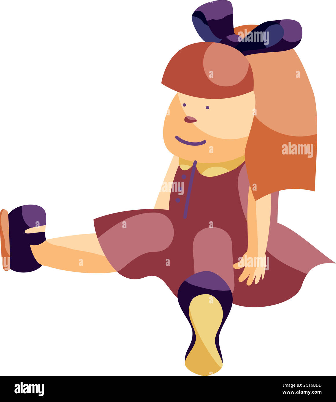 Cartoon girl icon hi-res stock photography and images - Alamy