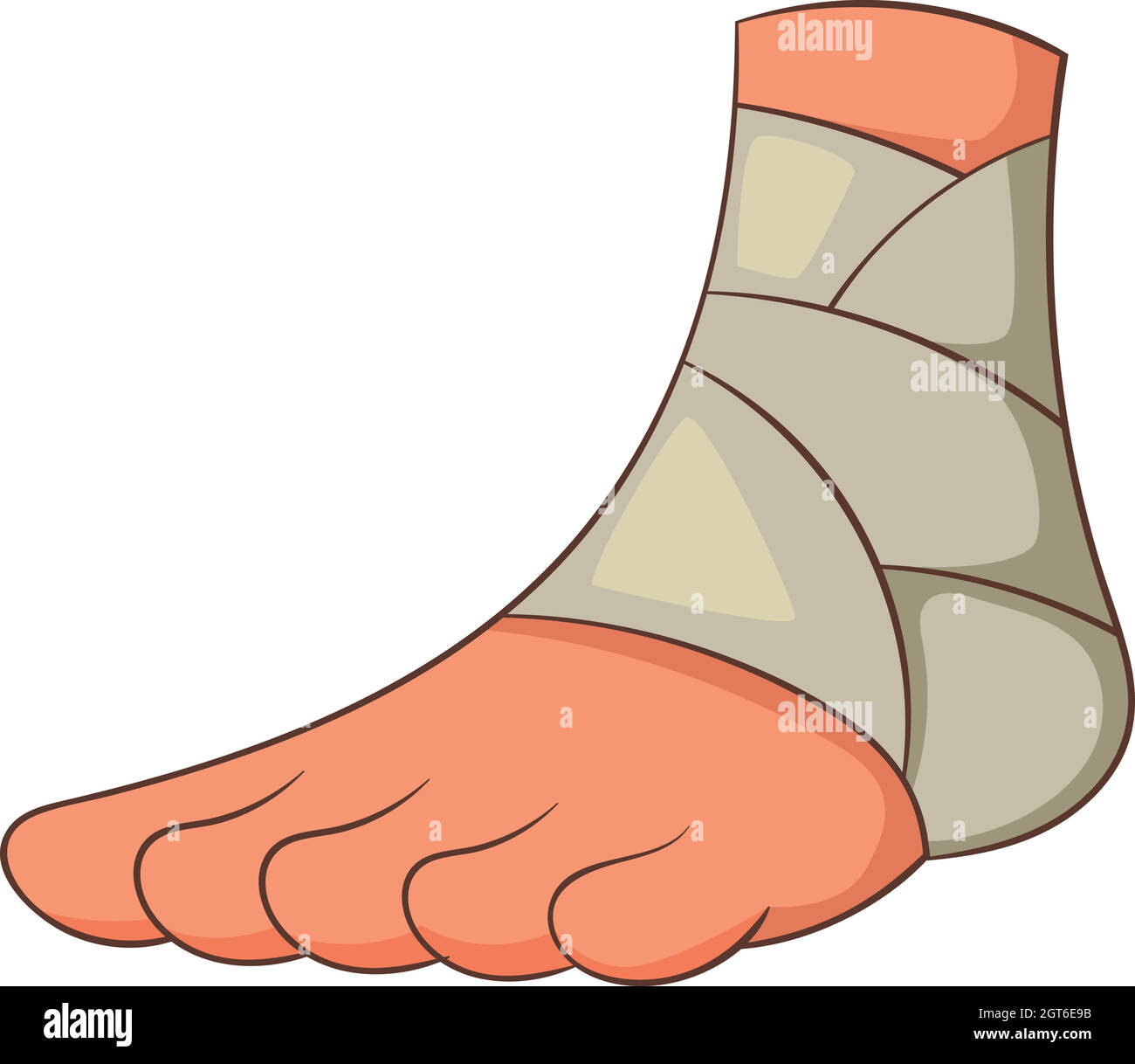 Sprained ankle bandage Stock Vector Images - Alamy