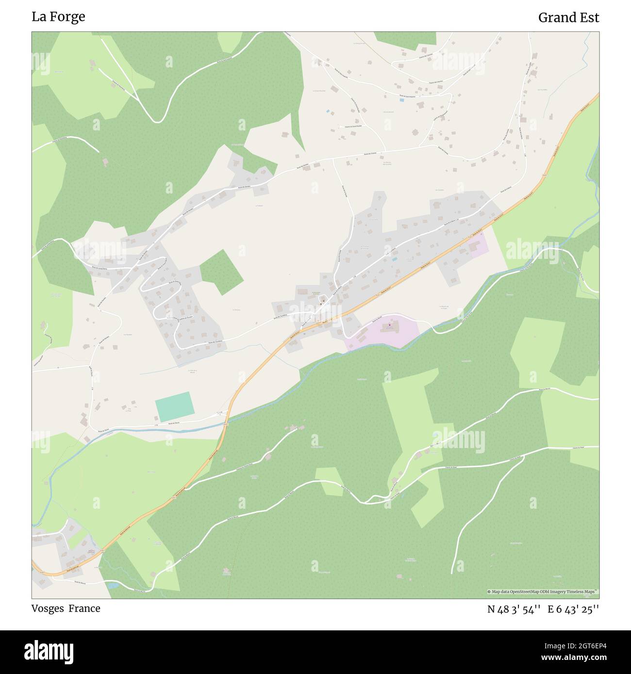La Forge, Vosges, France, Grand Est, N 48 3' 54'', E 6 43' 25'', map ...