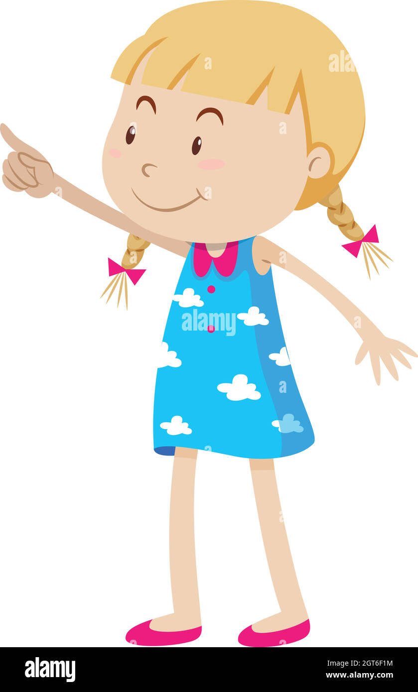 Girl pointing at something Stock Vector Image & Art - Alamy
