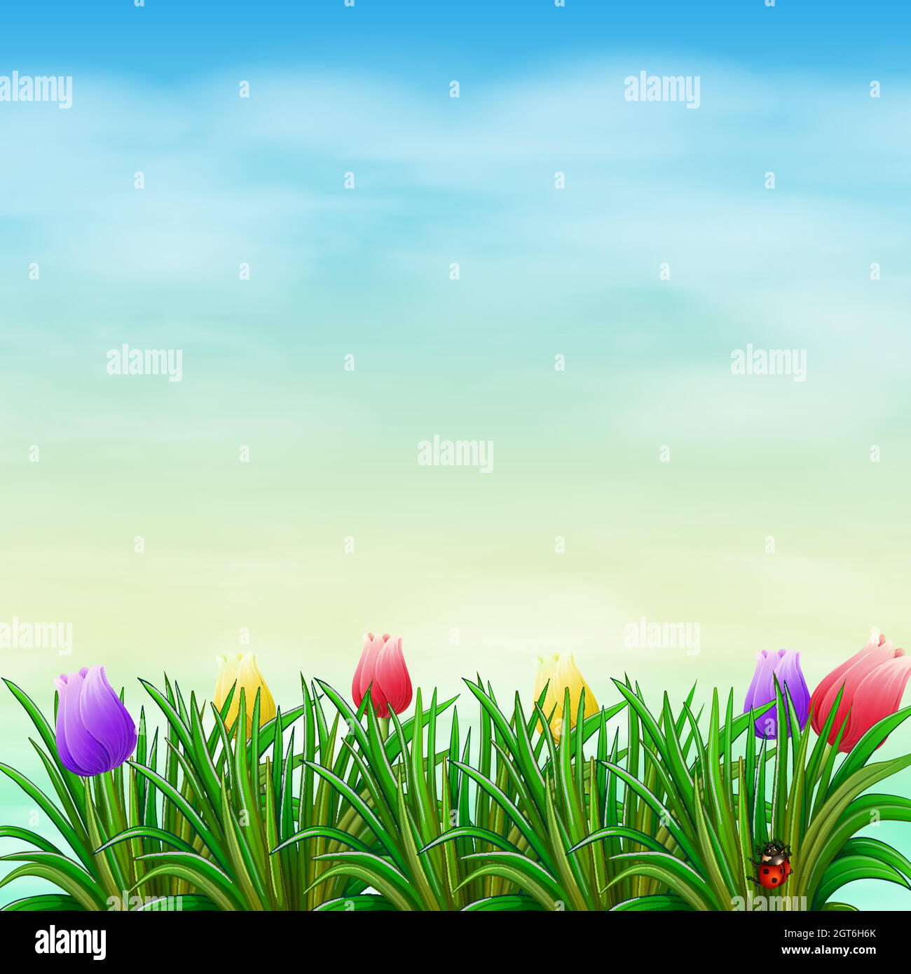 Bright sky flowers Stock Vector Images - Alamy