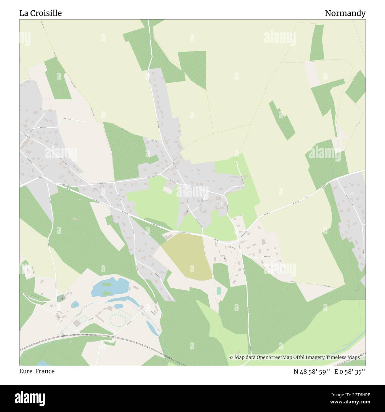 La Croisille, Eure, France, Normandy, N 48 58' 59'', E 0 58' 35'', map ...