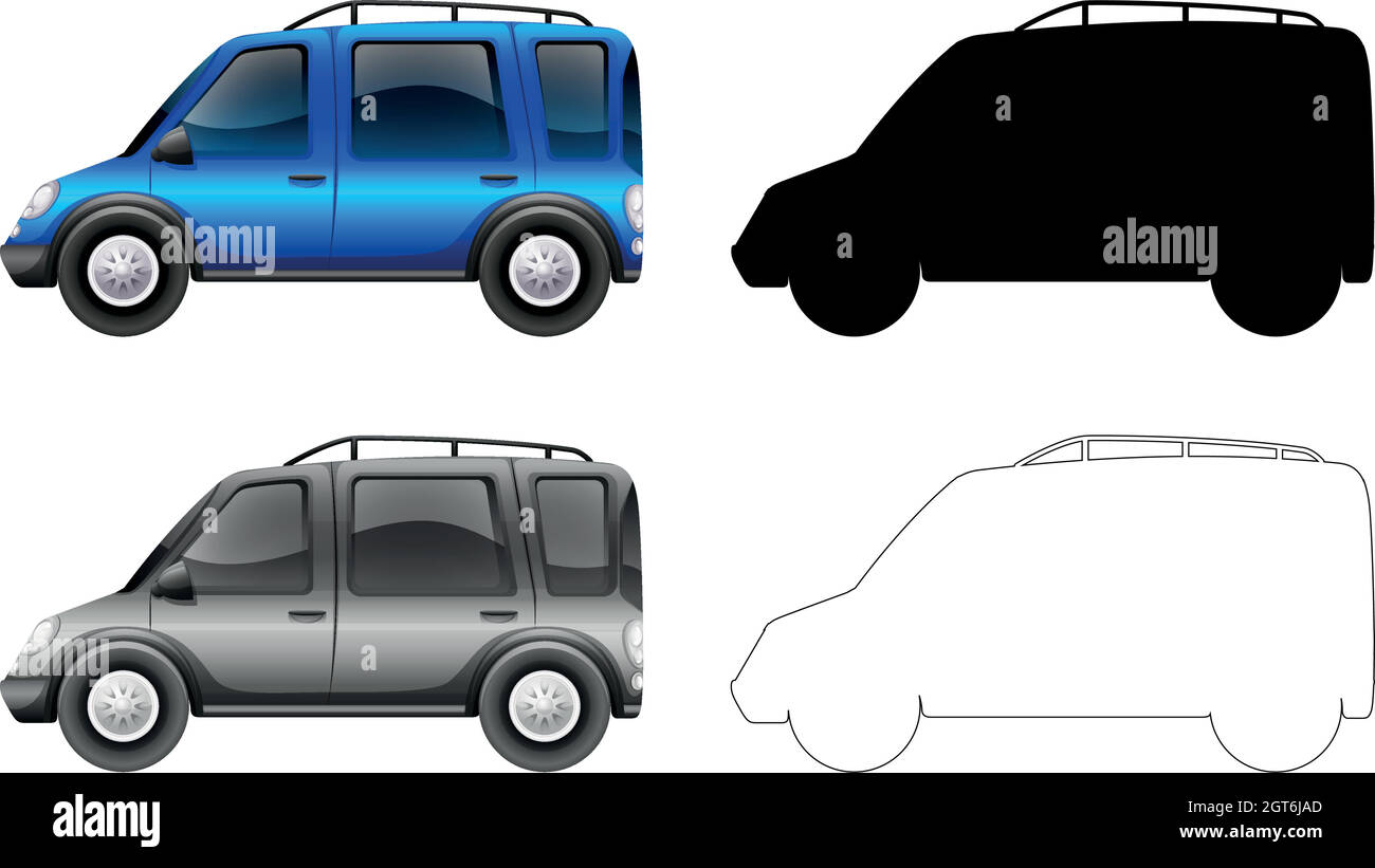 Car line blue icon Cut Out Stock Images & Pictures - Alamy