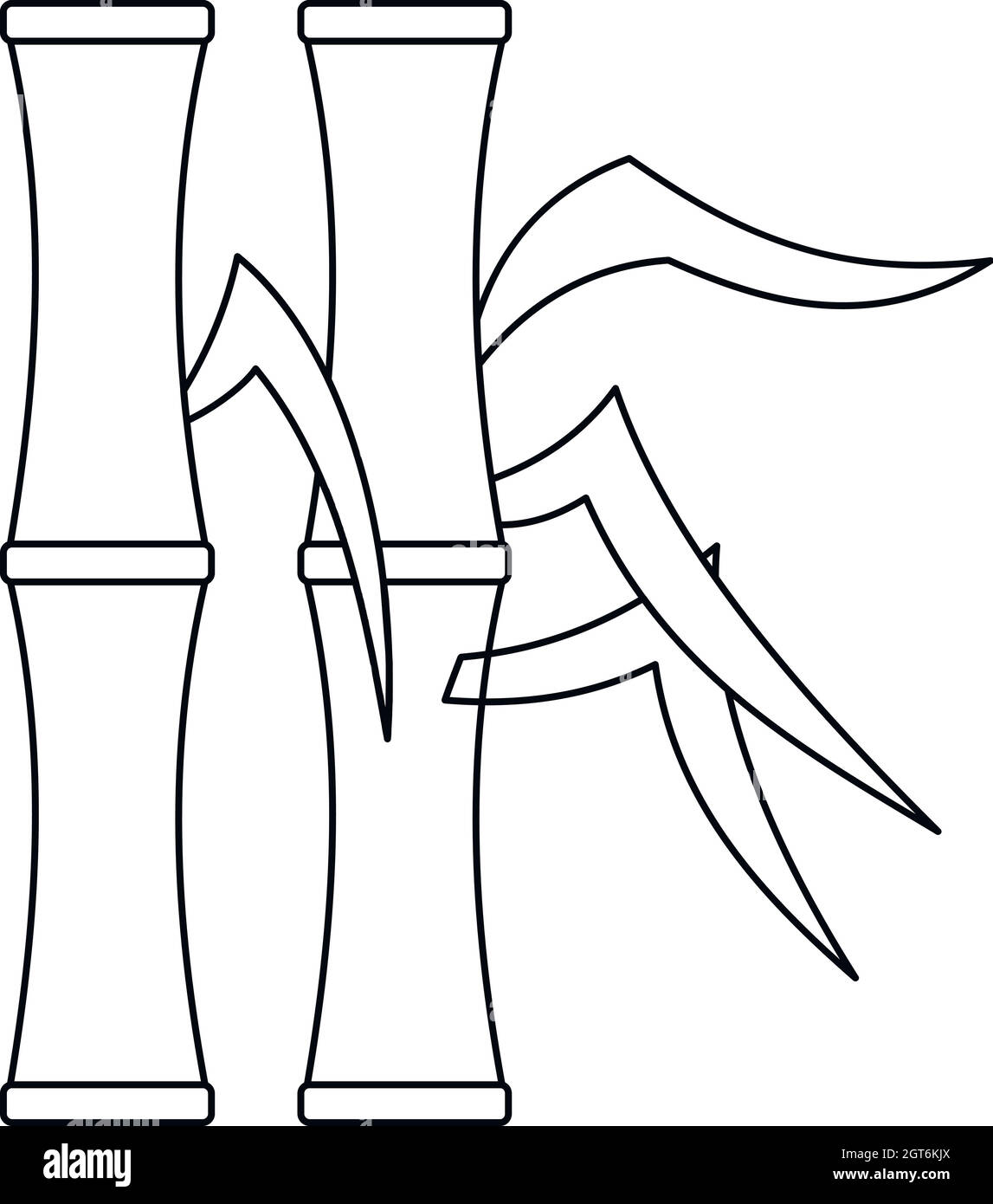 Bamboo icon, outline style Stock Vector Image & Art - Alamy