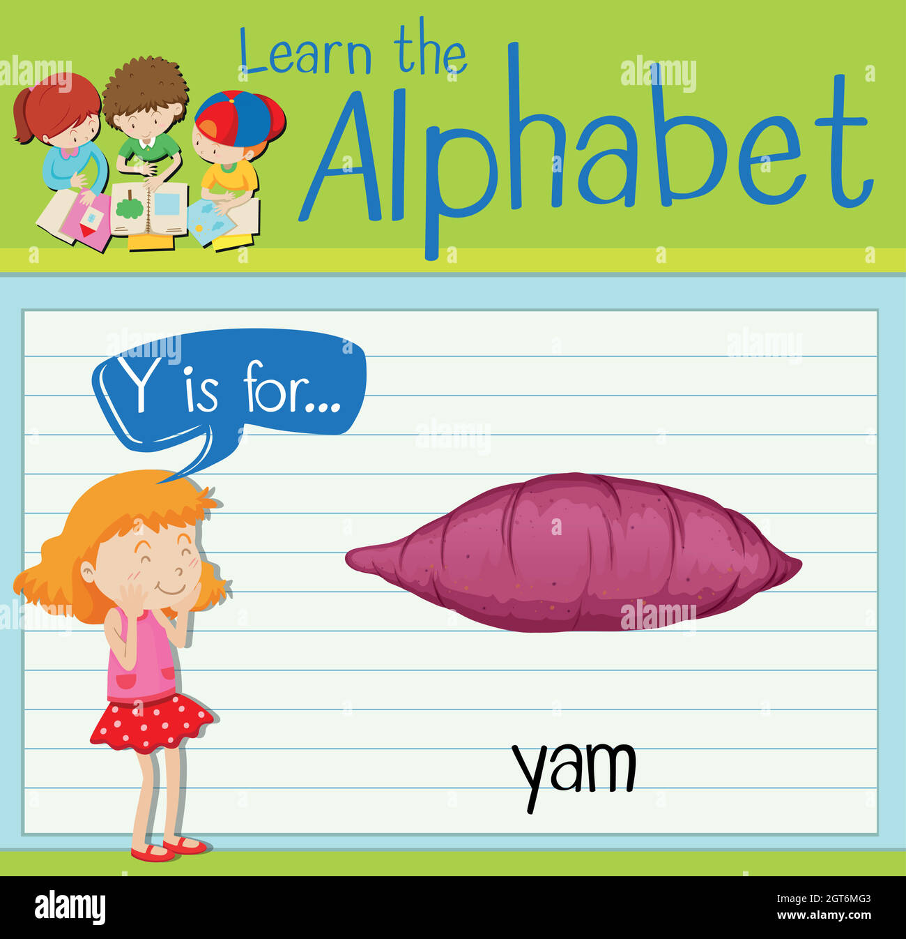 Flashcard letter Y is for yam Stock Vector Image & Art - Alamy