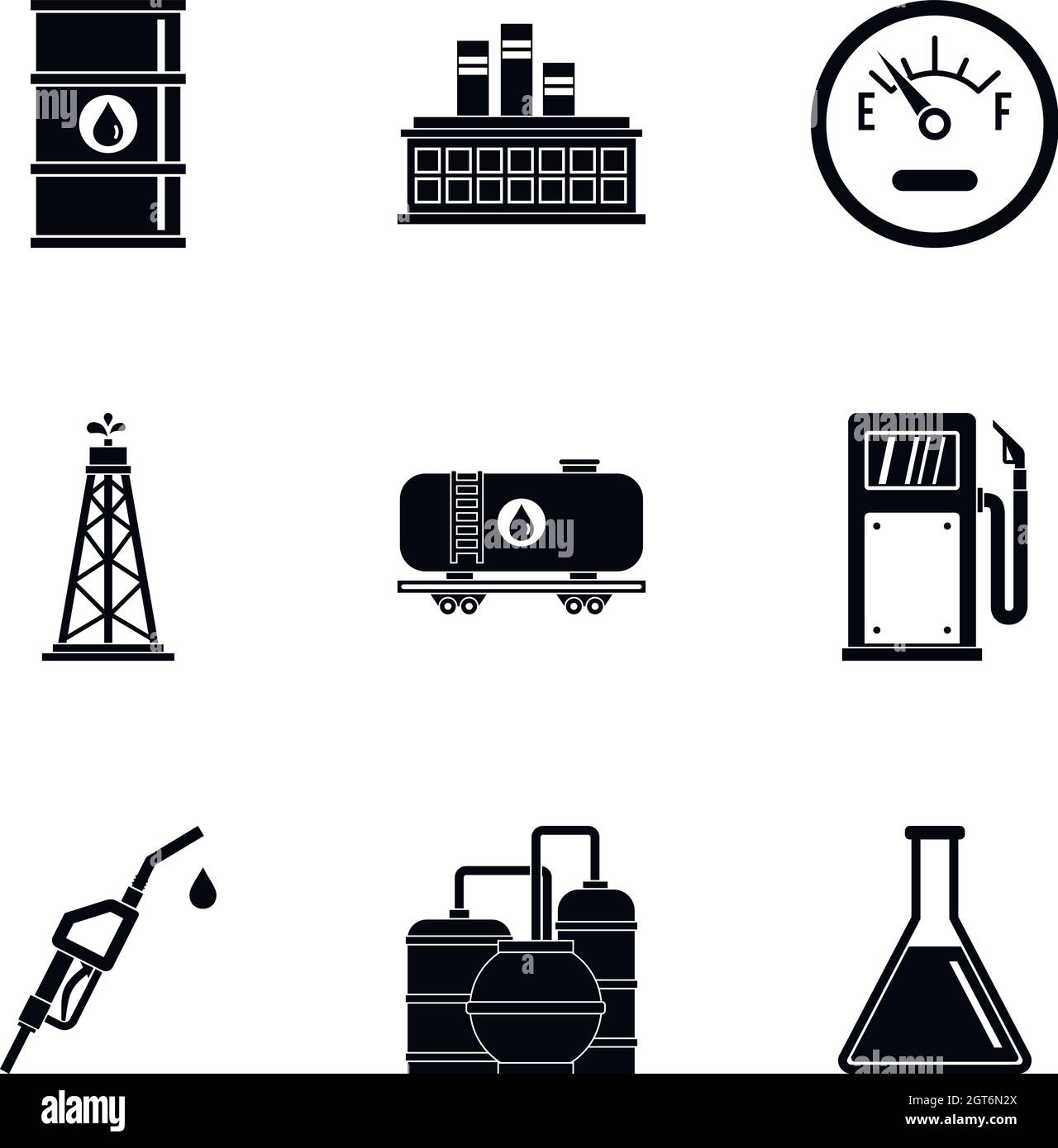 Petroleum icons set, simple style Stock Vector Image & Art - Alamy