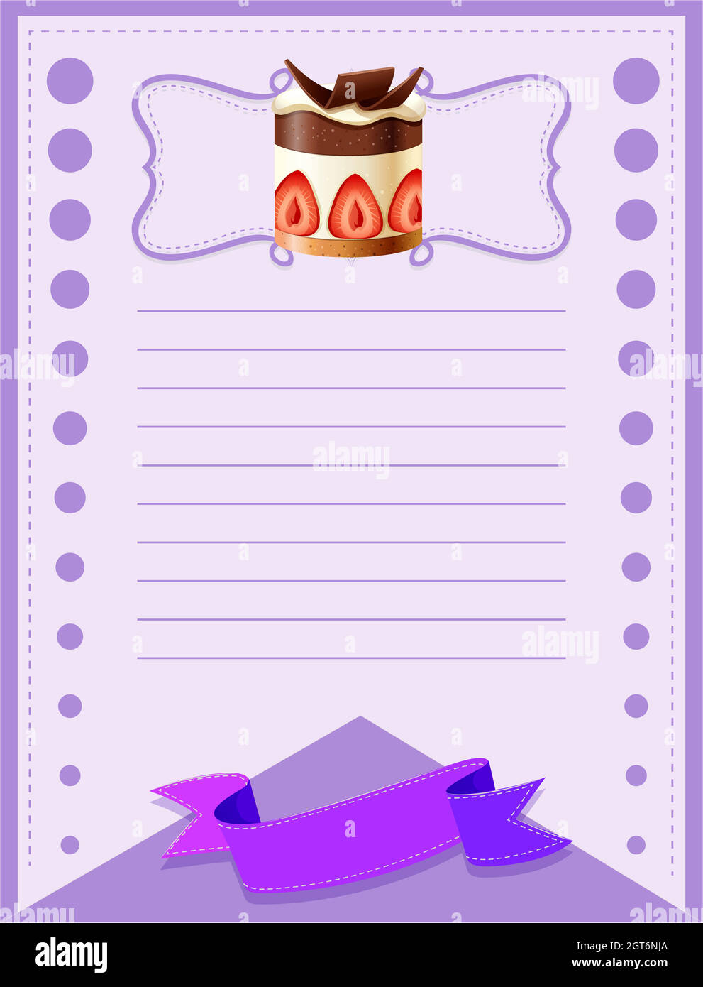 Line paper design with cake Stock Vector Image & Art - Alamy