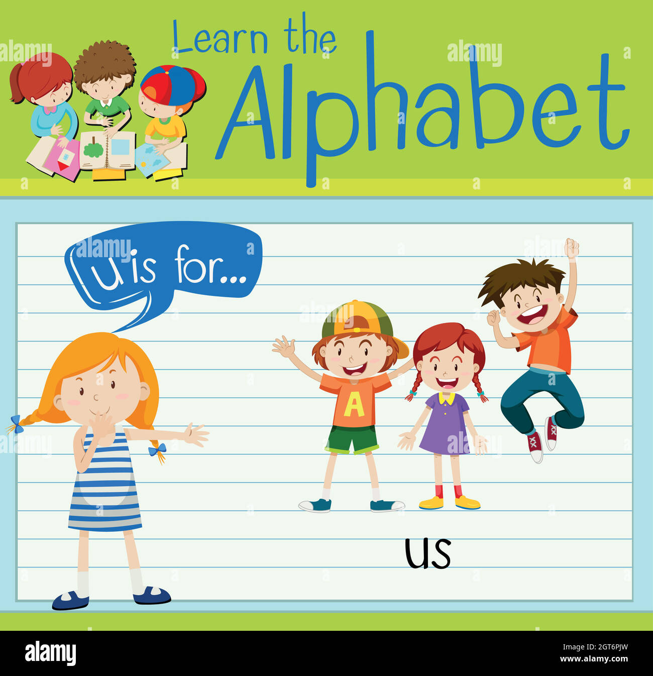 Flashcard letter U is for us Stock Vector Image & Art - Alamy