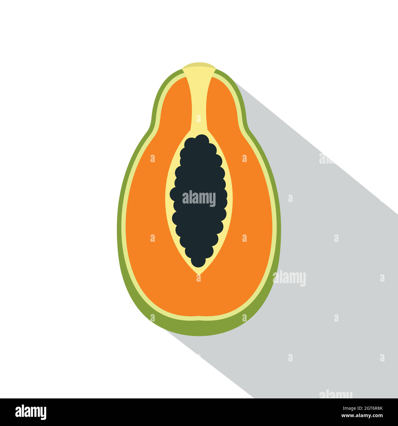 Fresh papaya fruit icon Stock Vector Images - Alamy