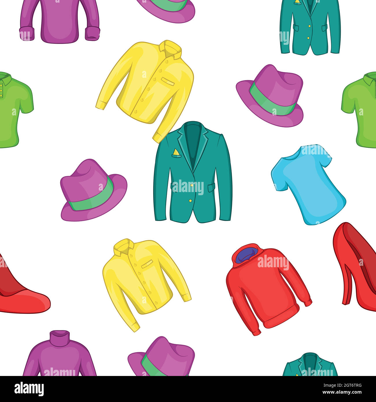 Different clothes pattern, cartoon style Stock Vector Image & Art - Alamy