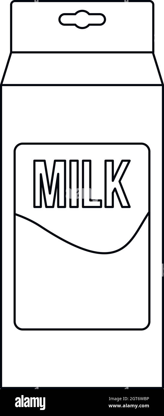 Milk icon, outline style Stock Vector Image & Art - Alamy