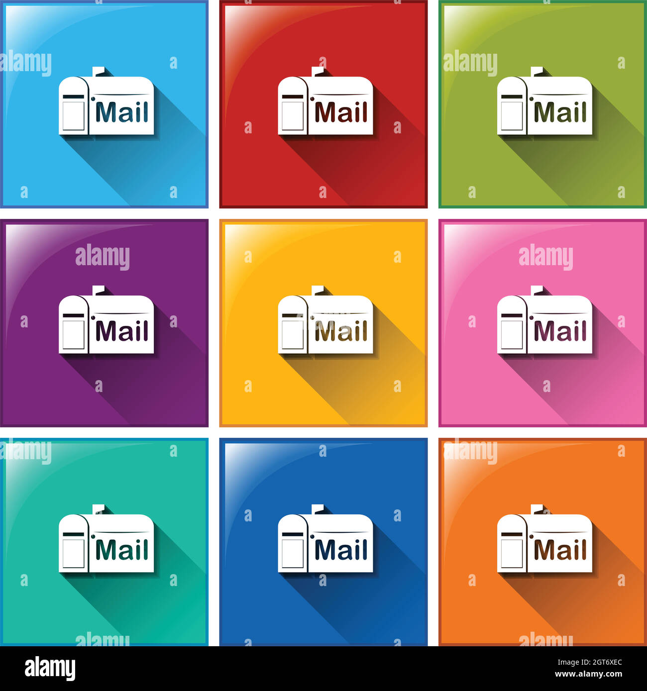 Mailbox icons Stock Vector Images - Alamy