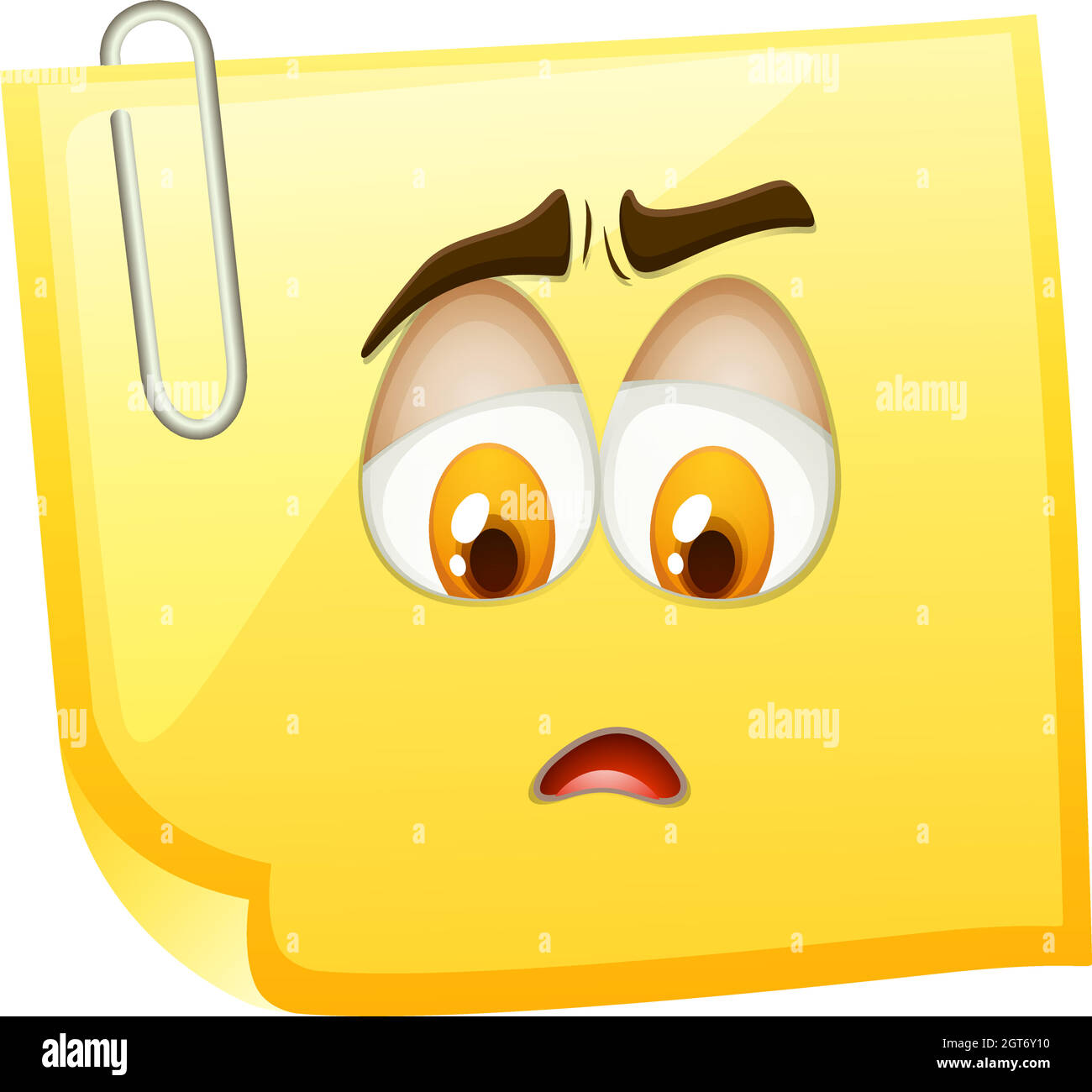 Sad face on yellow paper Stock Vector Image & Art - Alamy