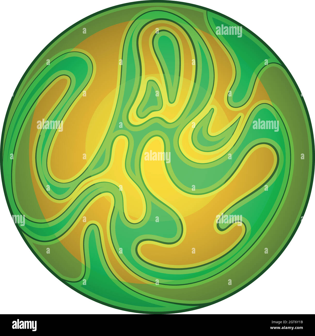 Green planet icon, cartoon style Stock Vector Image & Art - Alamy