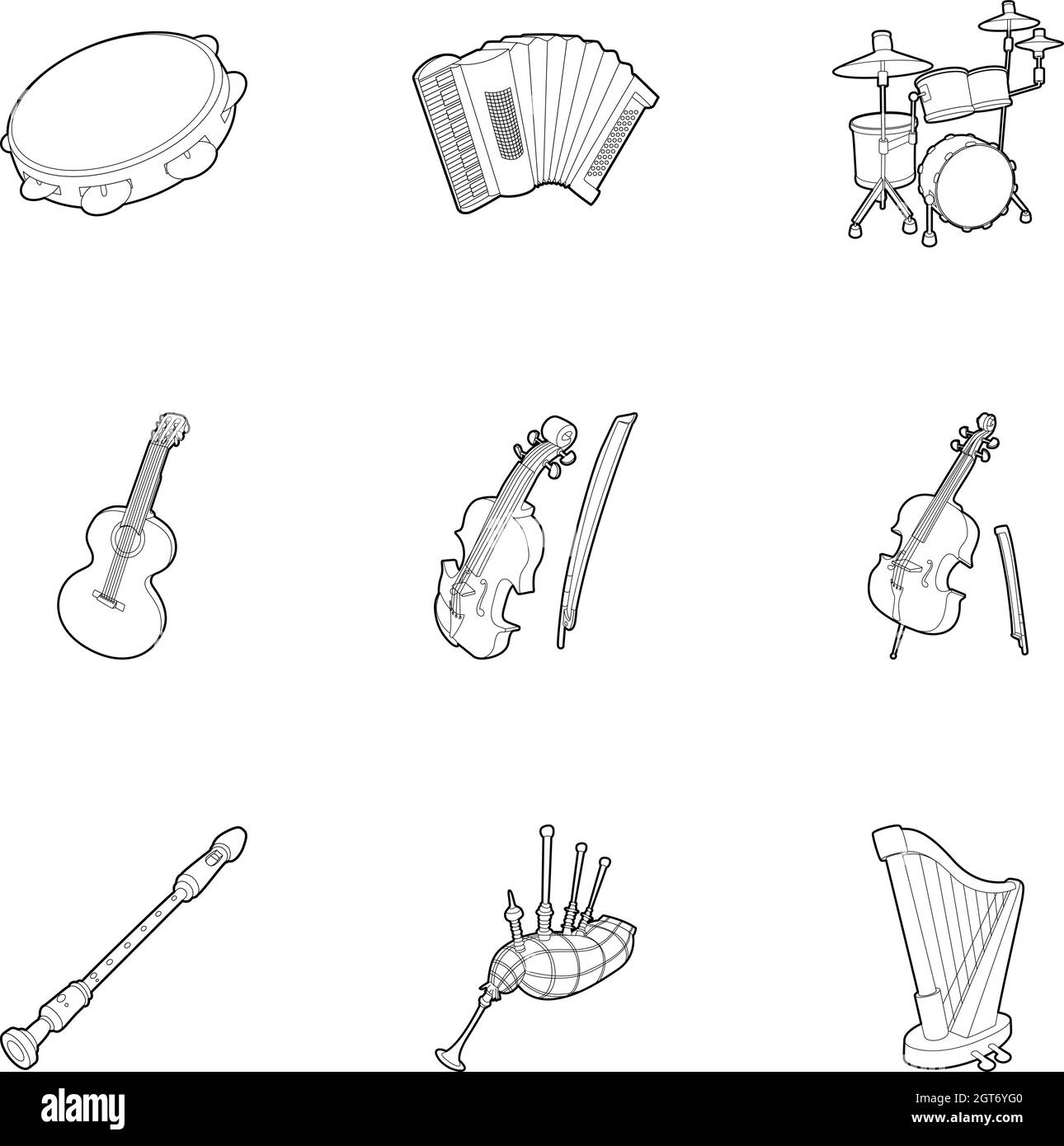 Tools line icon outline Black and White Stock Photos & Images - Alamy