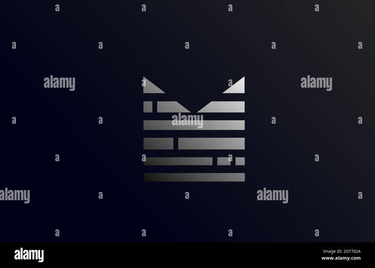 alphabet letter M icon logo in with line. Creative design for business ...