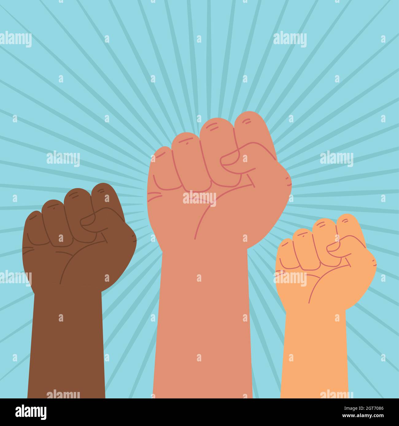 diverse raised hands protest Stock Vector Image & Art - Alamy