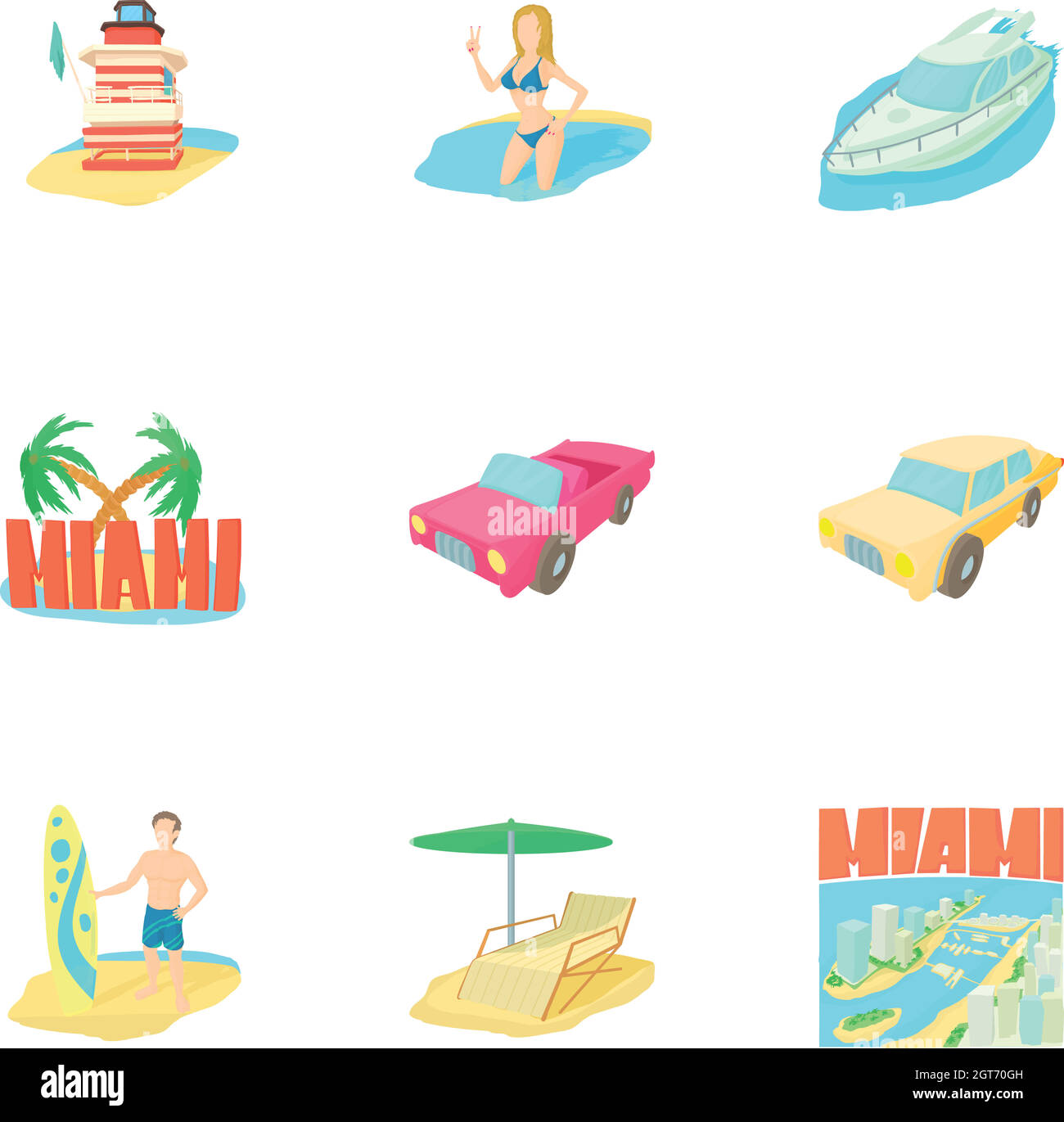 Miami vector map hi-res stock photography and images - Alamy