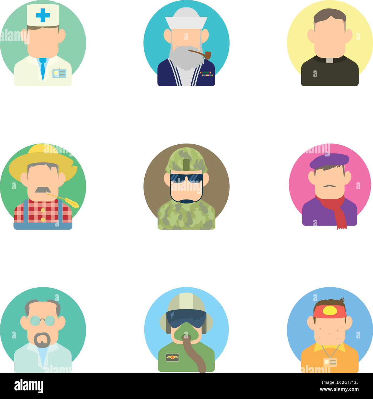 Flat style office workers Stock Vector Images - Alamy