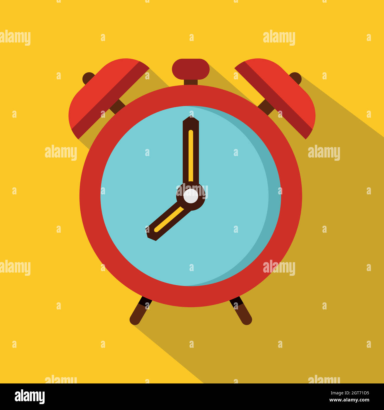 Alarm clock icon, flat style Stock Vector Image & Art - Alamy