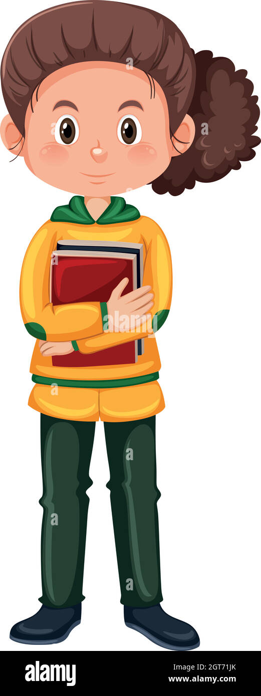 A brunette girl student body Stock Vector Image & Art - Alamy