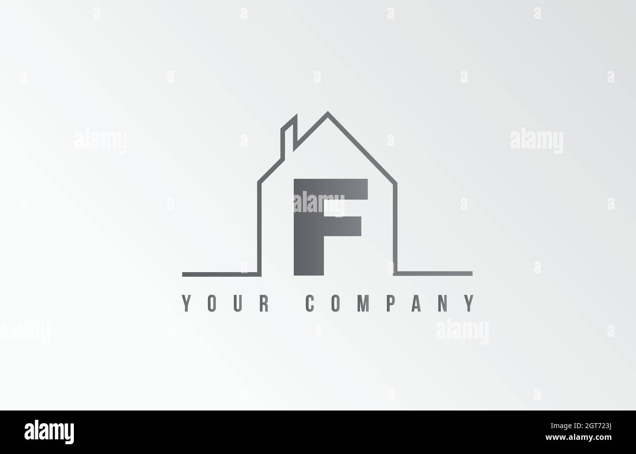 F home alphabet icon logo letter design. House for a real estate ...