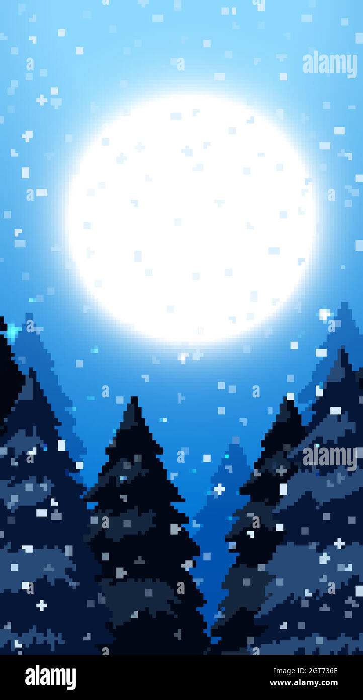 Winter scene concept snow Stock Vector Images - Alamy