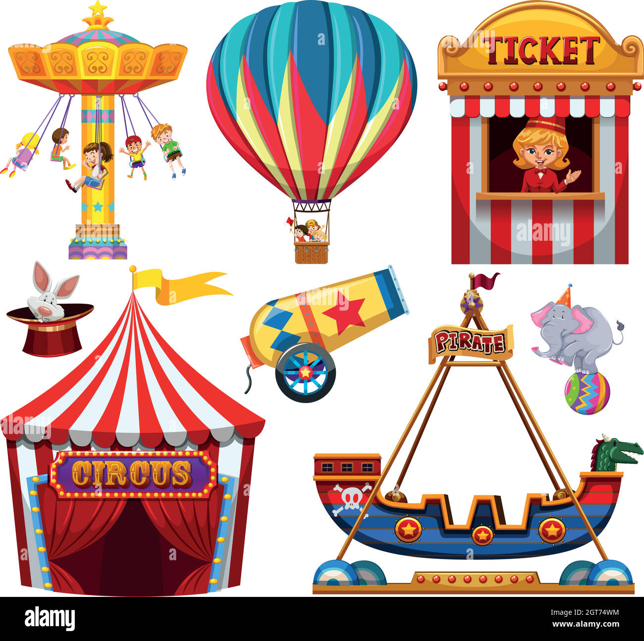Set of circus object Stock Vector Image & Art - Alamy