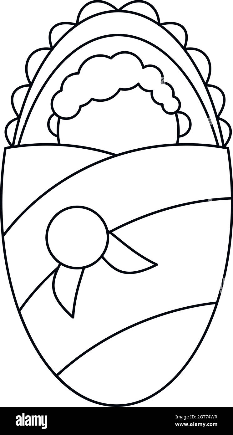 Newborn baby icon, outline style Stock Vector Image & Art - Alamy