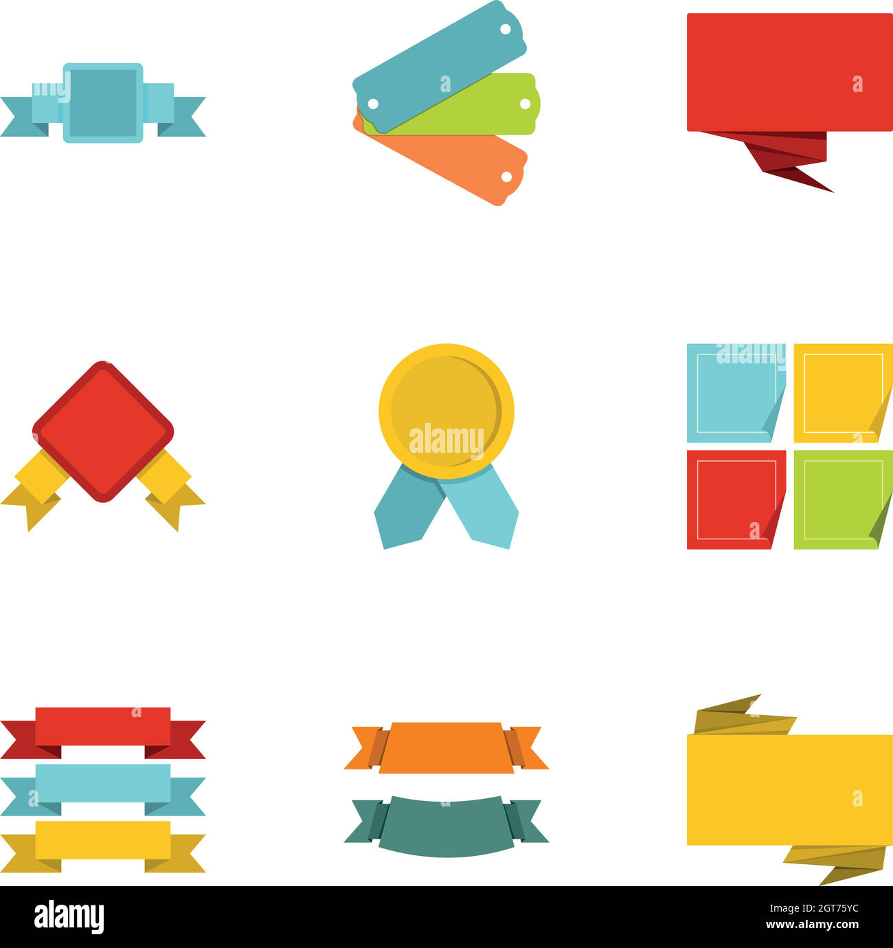 Label icons set, flat style Stock Vector Image & Art - Alamy