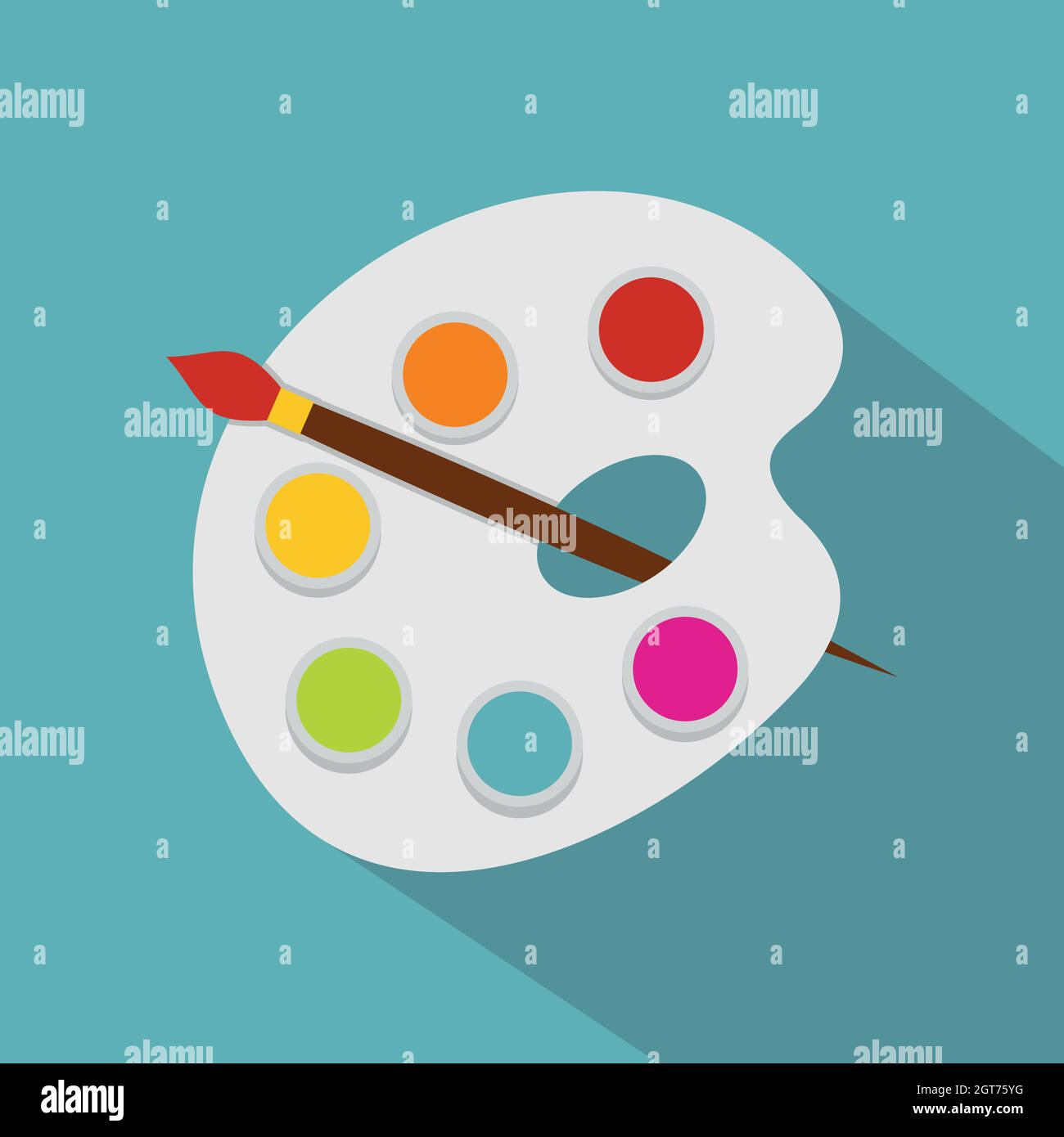 Palette icon, flat style Stock Vector Image & Art - Alamy