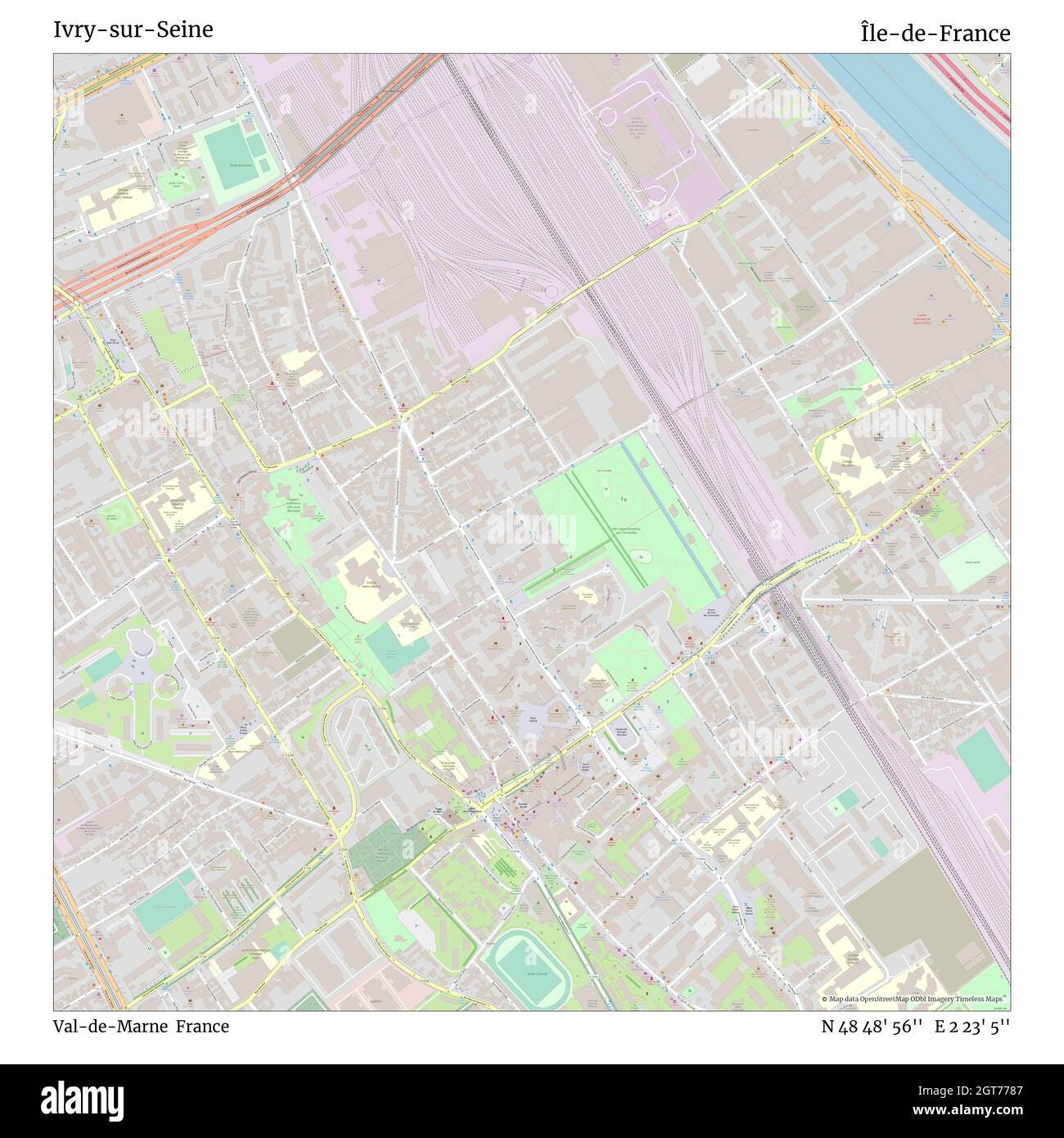 Ivry sur seine map hi-res stock photography and images - Alamy