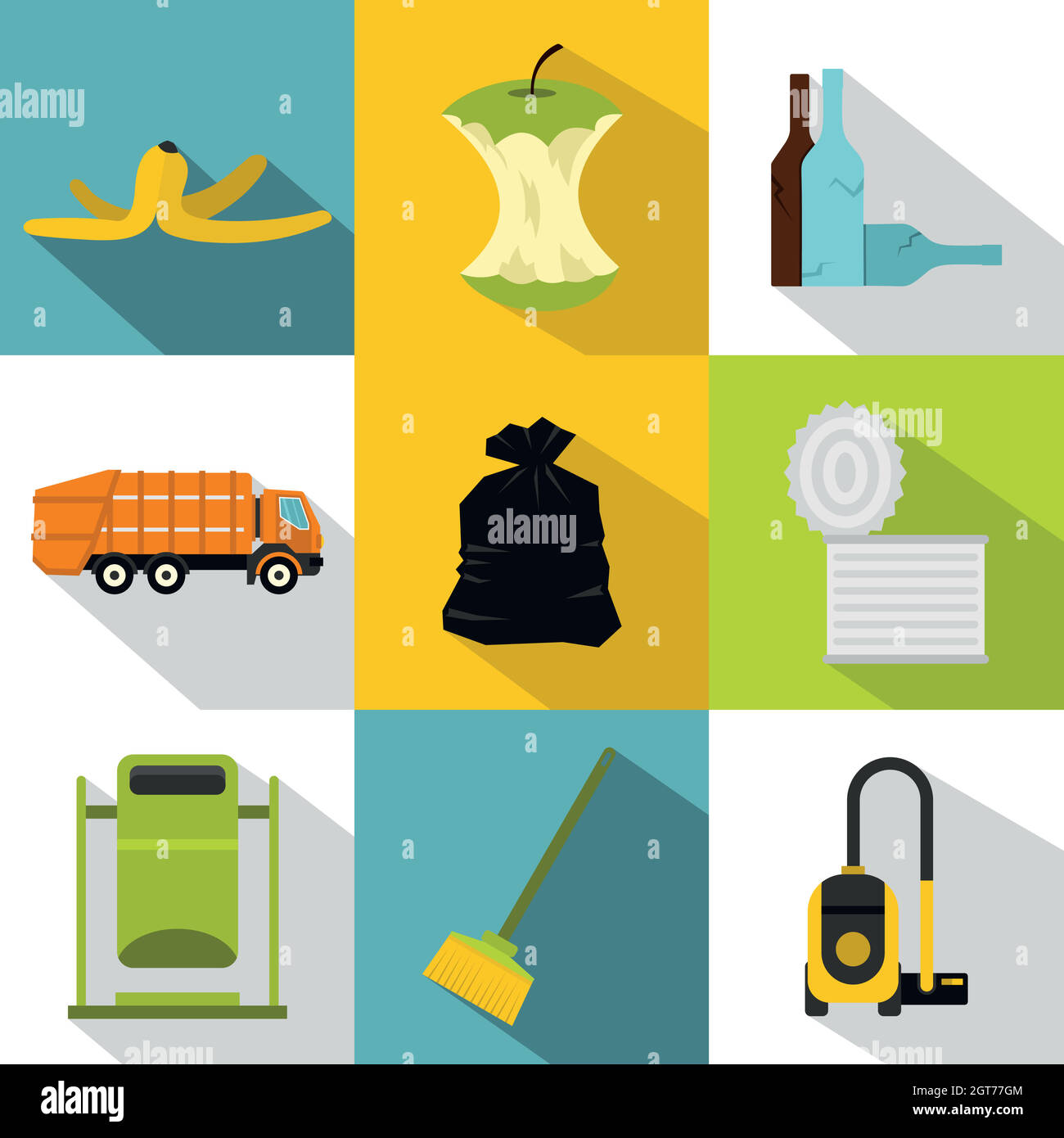 Rubbish collection Stock Vector Images - Alamy