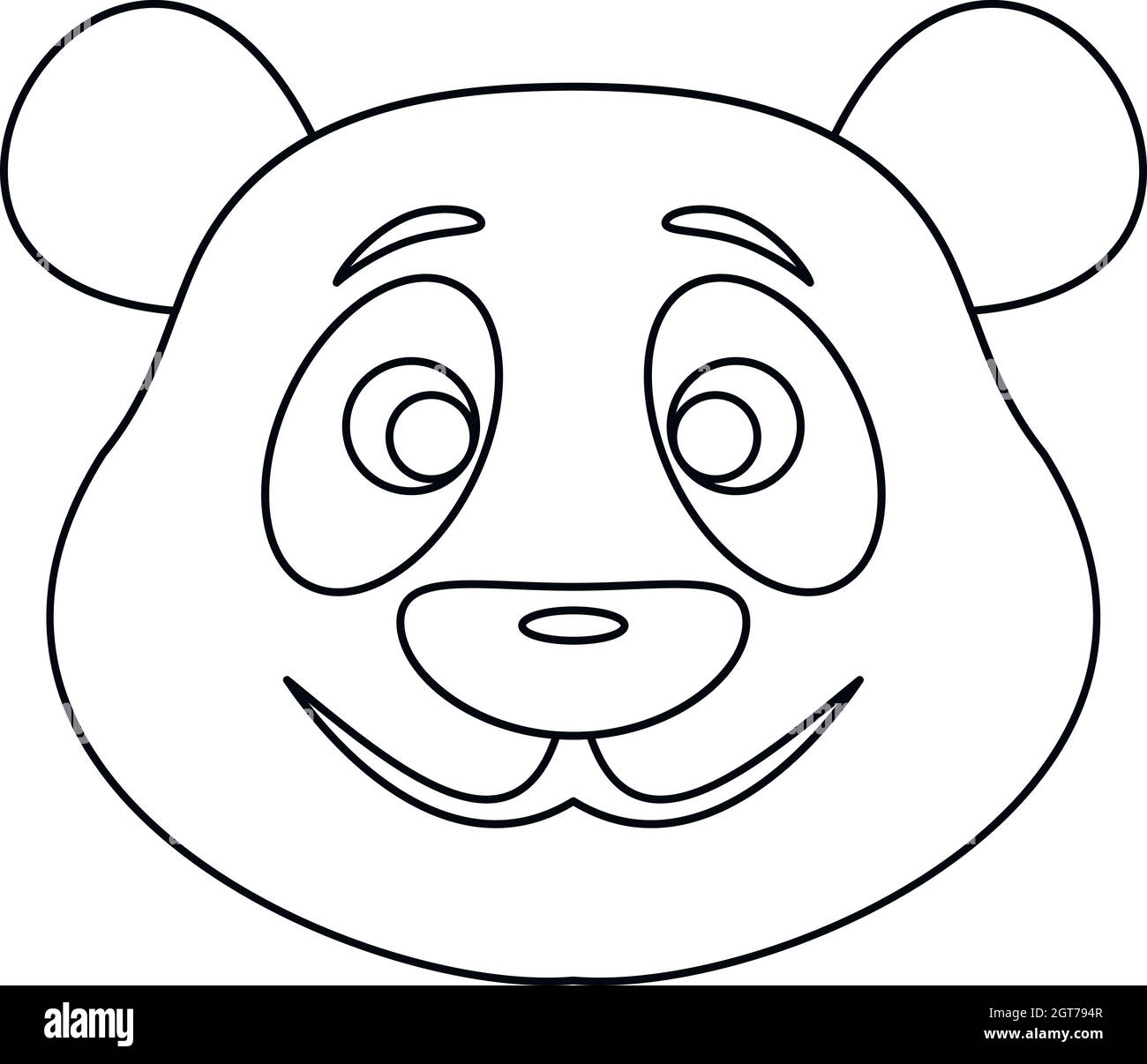Panda bear icon, outline style Stock Vector Image & Art - Alamy