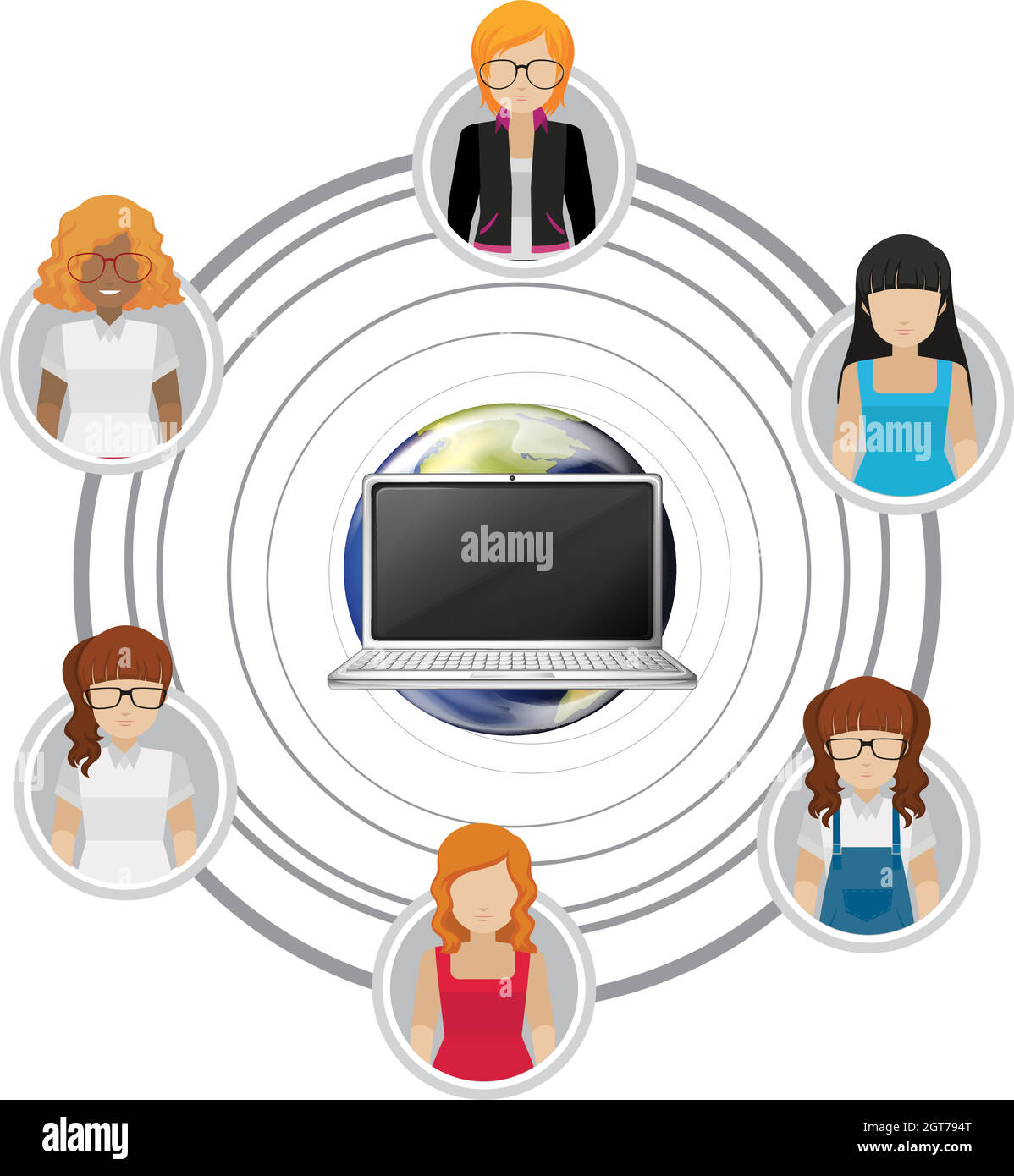 People typing Stock Vector Images - Alamy