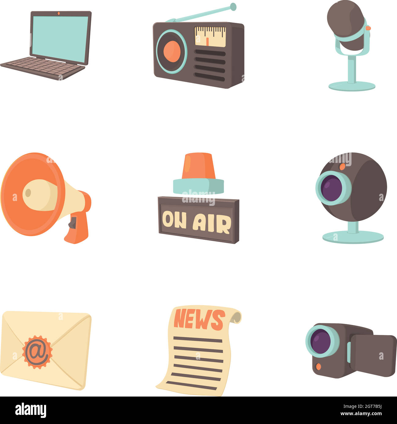 Messages icons set, cartoon style Stock Vector Image & Art - Alamy