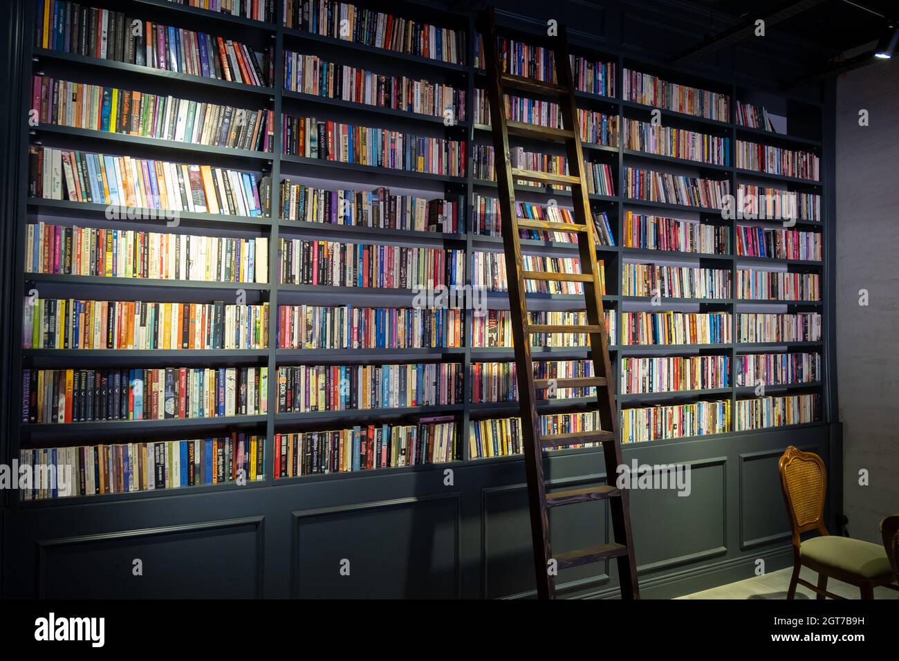 Old library shelf ladder hi-res stock photography and images - Alamy