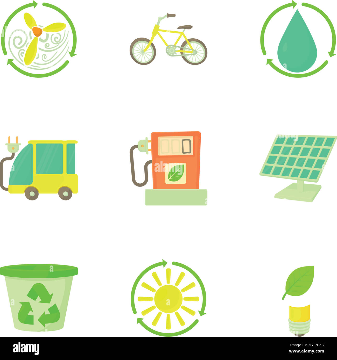Environment icons set, cartoon style Stock Vector Image & Art - Alamy