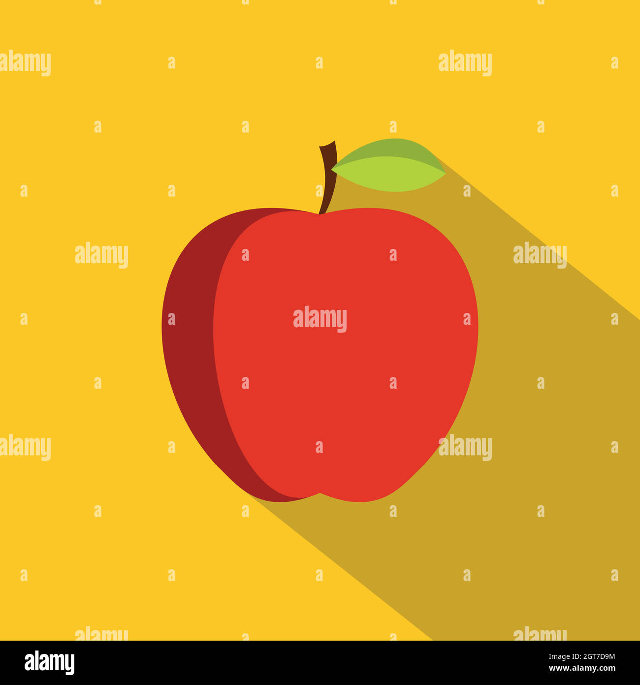 Red apple icon shadow hi-res stock photography and images - Alamy