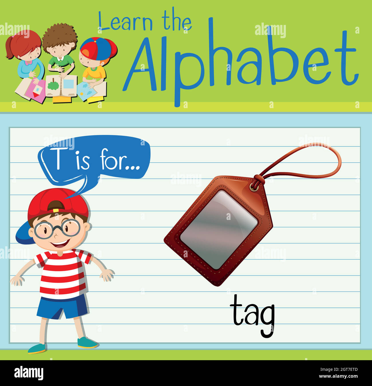 Flashcard letter T is for tag Stock Vector Image & Art - Alamy