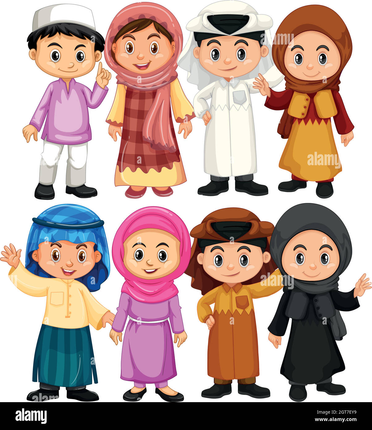 Set of arab and muslim character Stock Vector Image & Art - Alamy