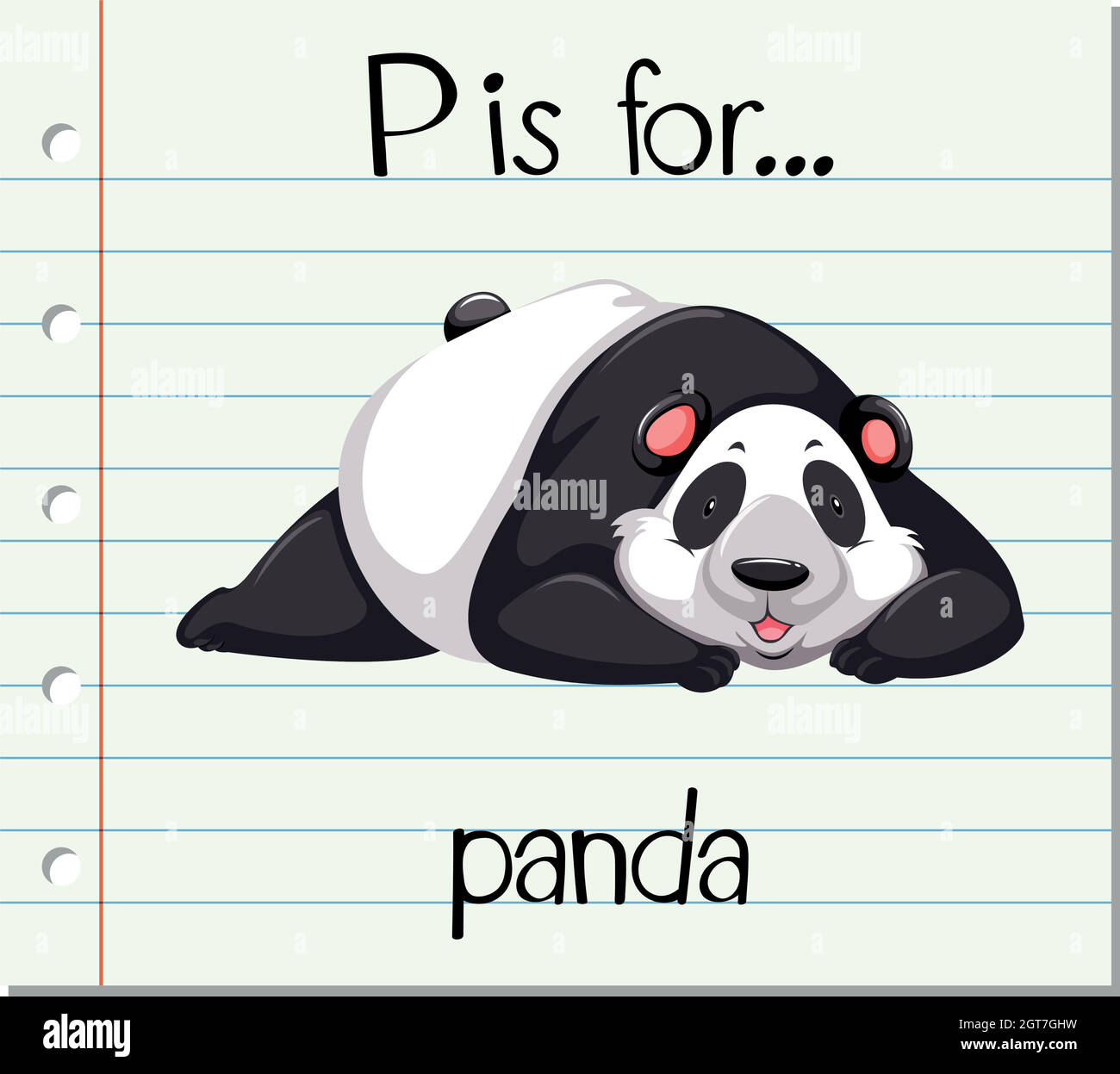 Flashcard letter P is for panda Stock Vector Image & Art - Alamy