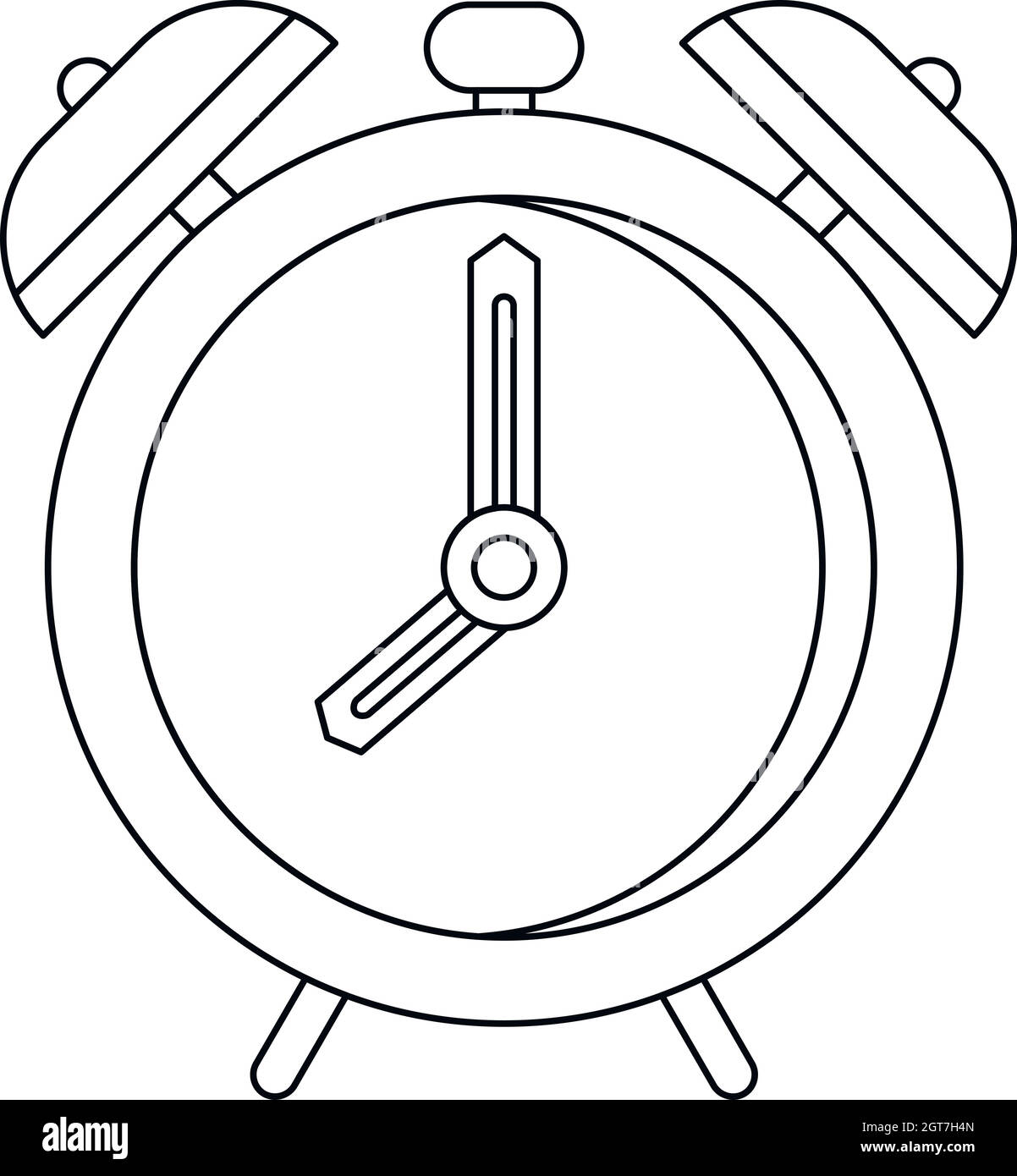 Alarm clock icon, outline style Stock Vector Image & Art - Alamy