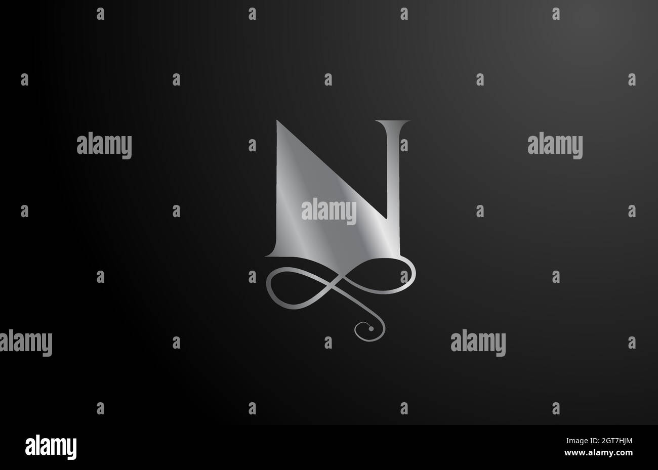 Letter n monogram logo hi-res stock photography and images - Alamy